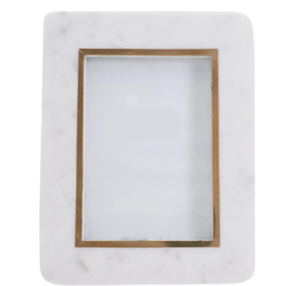 Belle G 5x7 White Marble Photo Frame